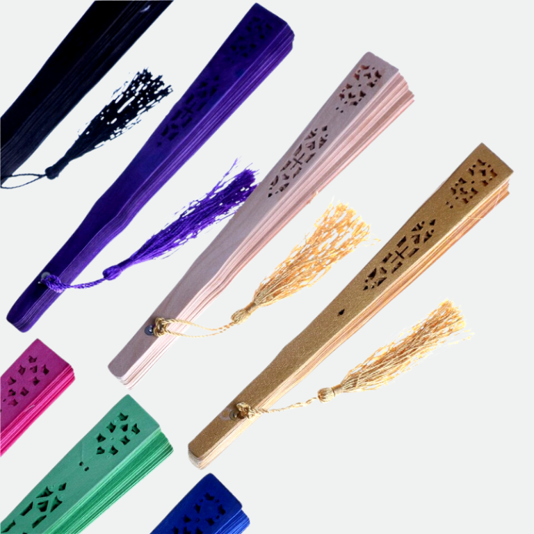 Éventail Bois Noir Santal Sculpté | Eventail Boutique