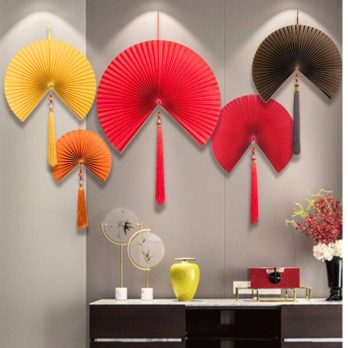 Éventail Decoration Murale Rouge | Les Éventails Décoratifs | Eventail ...